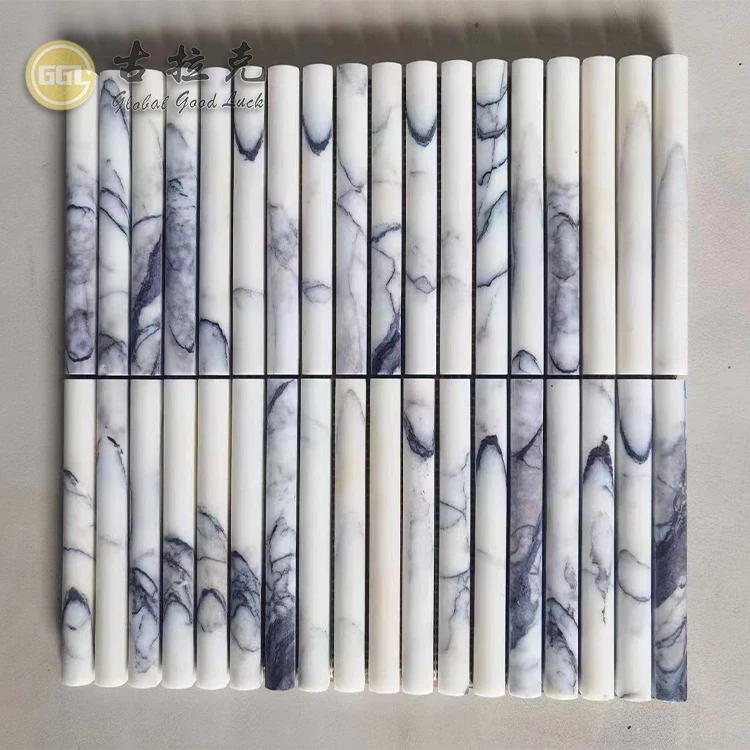 Interior Wall Tiles Curve Fluted Modern Mini Flute Tile Stone
