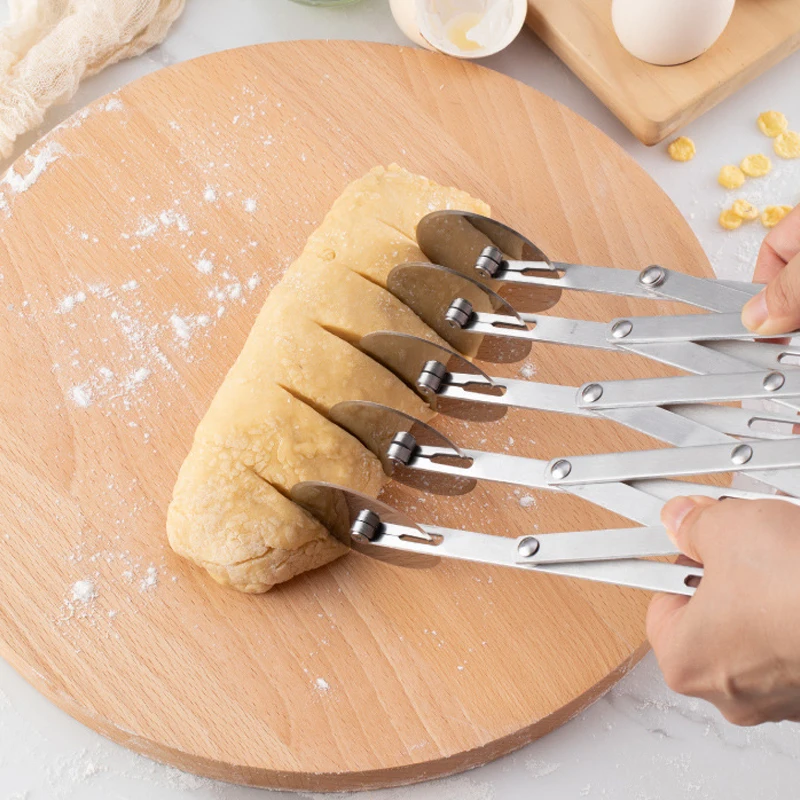Wheels Pastry Cutter Stainless Pizza Expandable Pizza Slicer Multi ...
