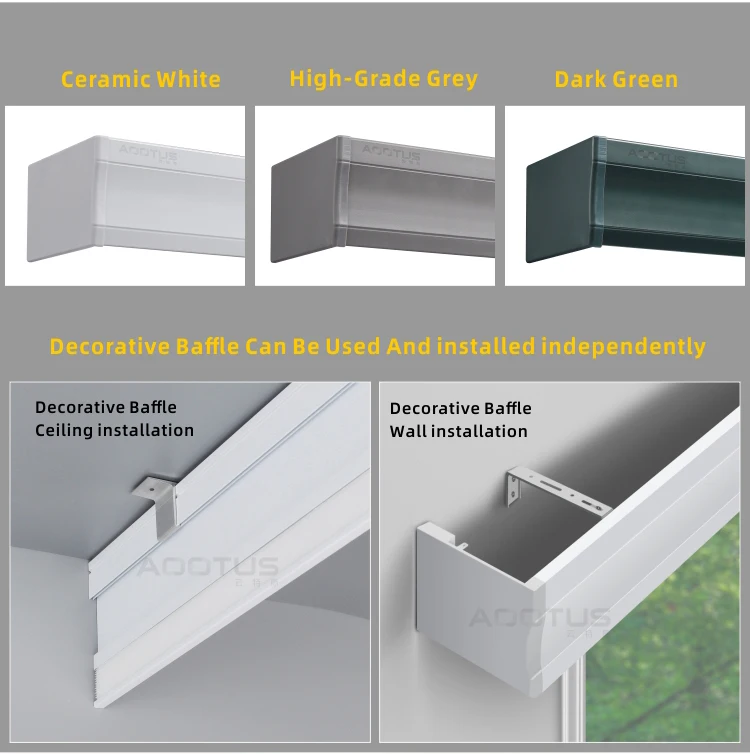 Heavy Duty Pelmet Curtain Box - Aluminum Double Track