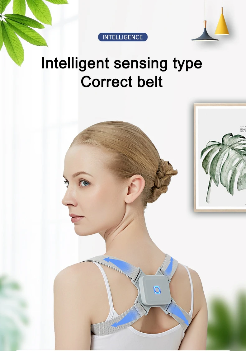 Oem Adjustable Intelligent Upper Back Smart Sensor Vibration Posture Corrector Clavicle Belt ...