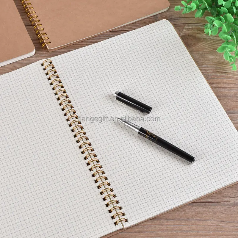 Custom Kraft Paper Cover Spiral School Notebook Customizable For ...