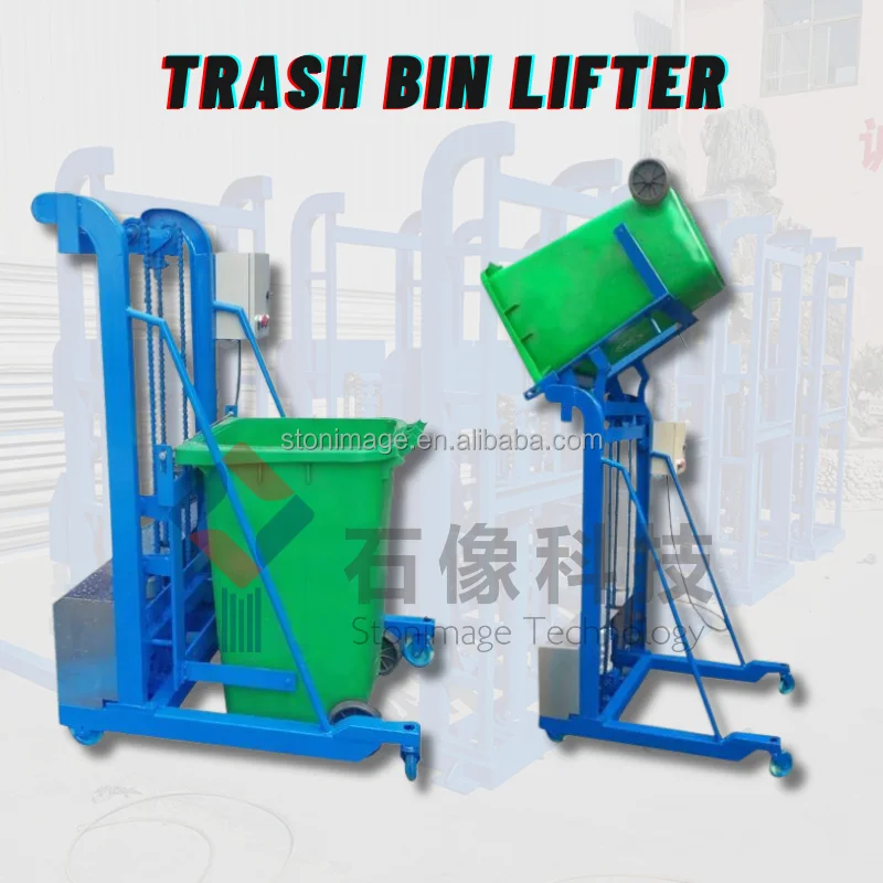 Commercial Kitchen Waste Bucket Lifter Hydraulic Elevating Work ...