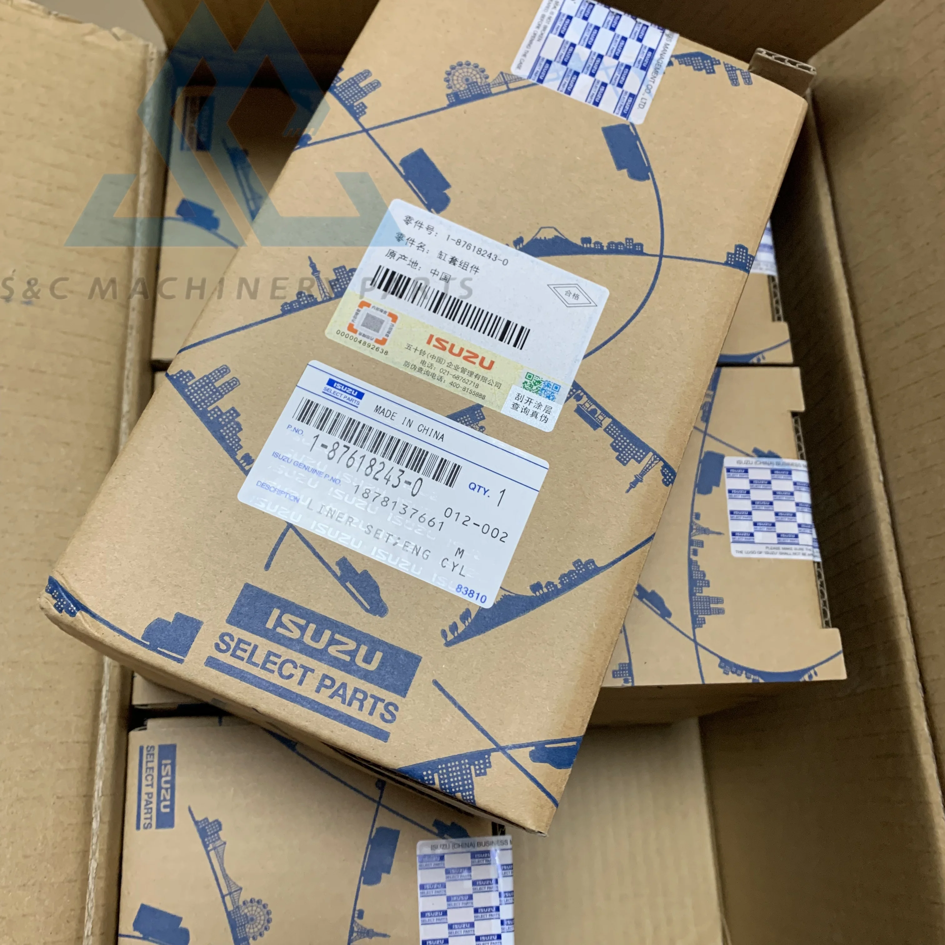 4HK1 6HK1 Liner Kit 1876182430 1878137660 ISP Piston Kit Piston Ring ...