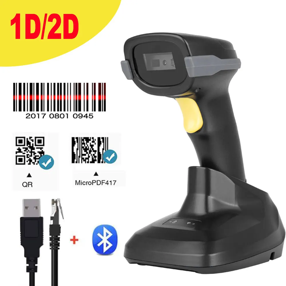Holyhah A66dz New Blue Tooth 2.4g Wireless 2d Barcode Scanner With ...