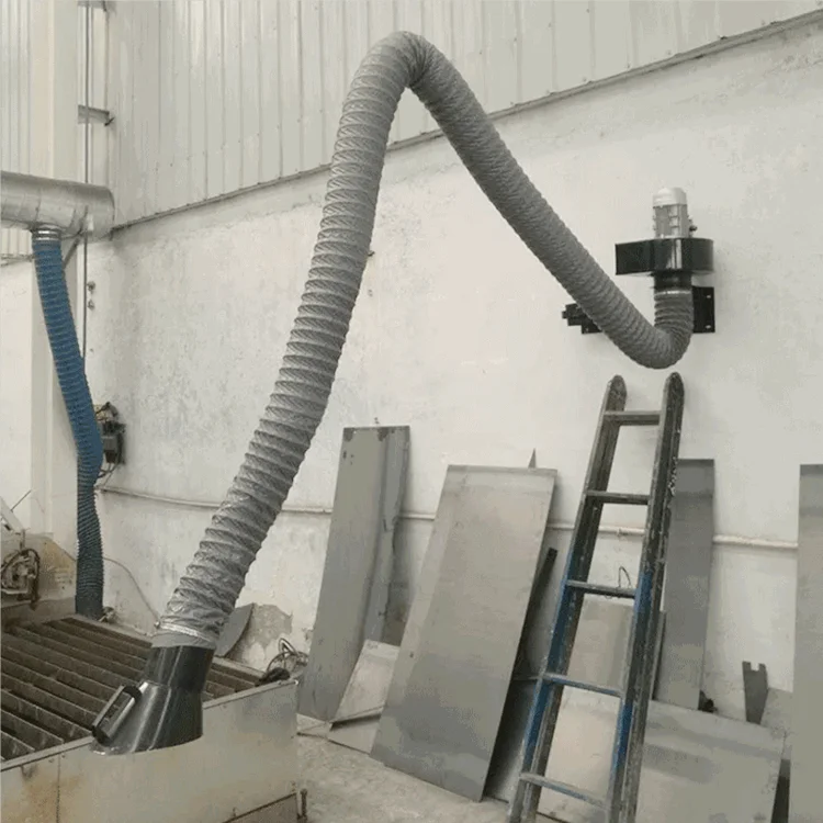 Industrial Flexible Exhaust Fume Extraction Arm With Motor Fan For ...