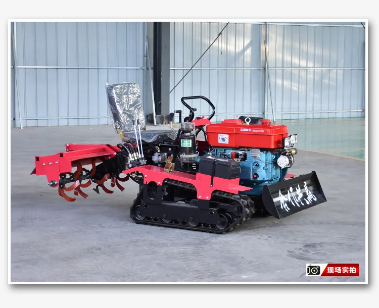 Riding Crawler Rotary Tiller Four-Wheel Multi-Purpose Tiller Greenhouse ...