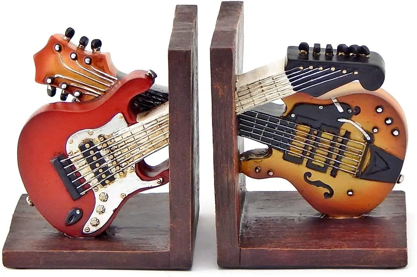 2024 Custom Guitar Bookends Music Bookends Vintage Guitar Statue Model ...