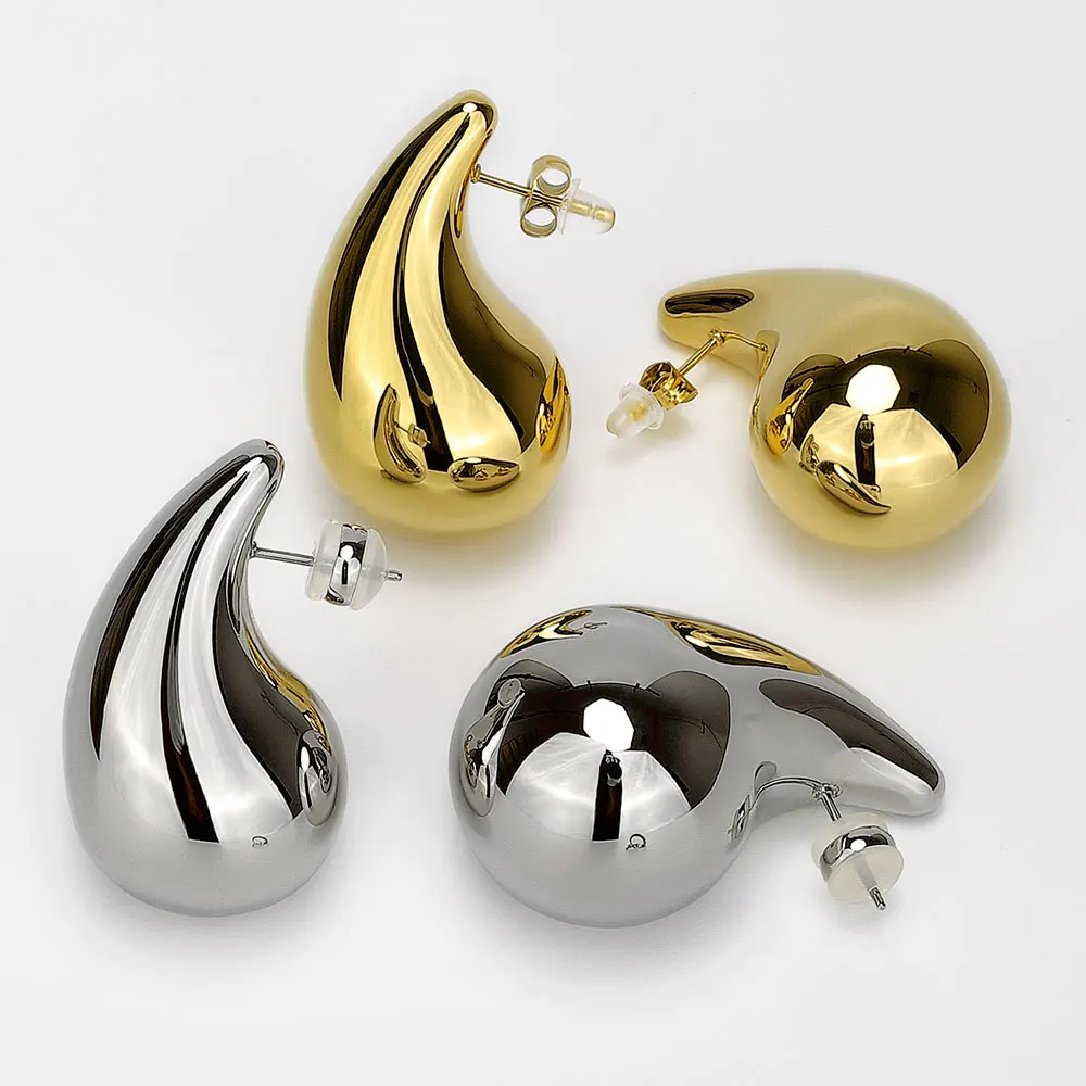 gold plated tear drop earrings for Women luxury Custom Jewelry