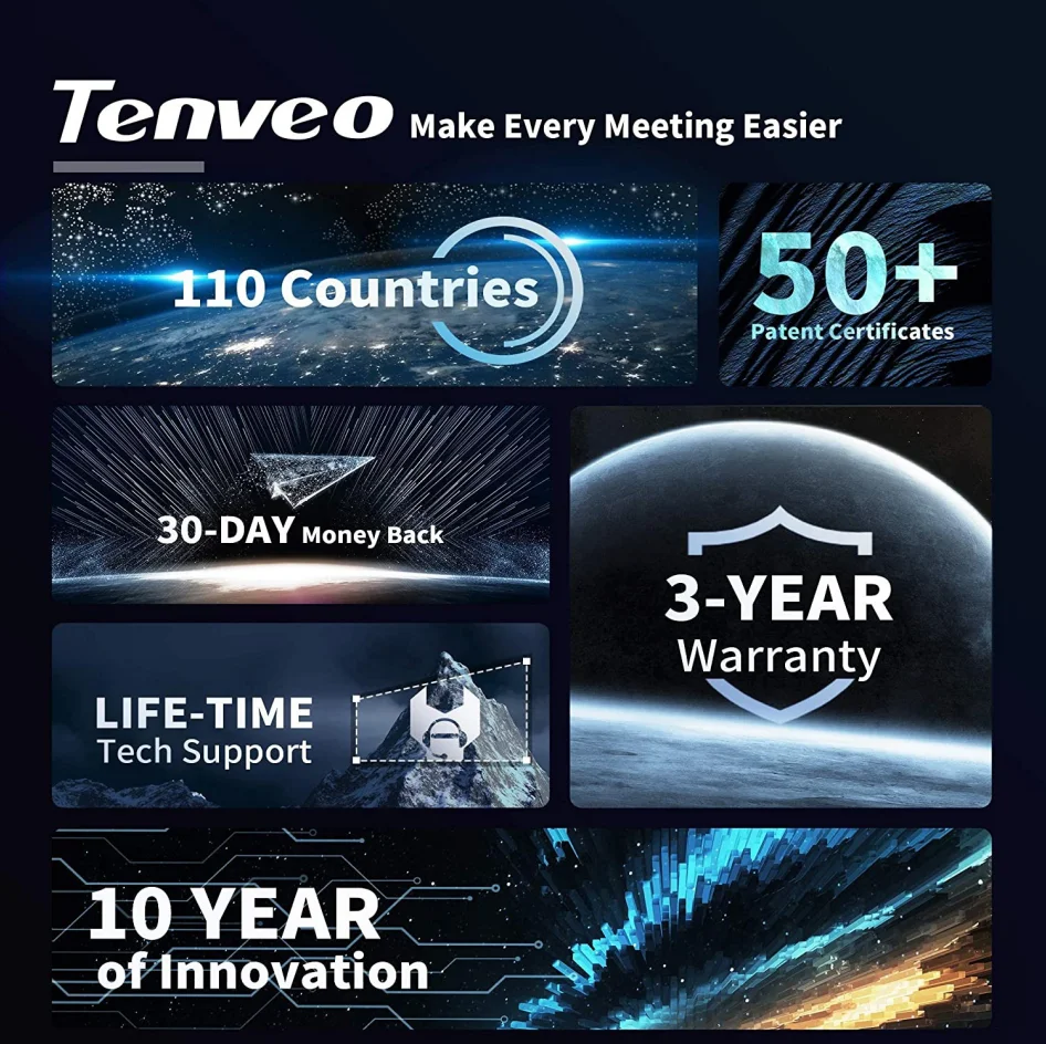 Tenveo 4K PTZ Camera & Controller - Ideal for Video Collaboration