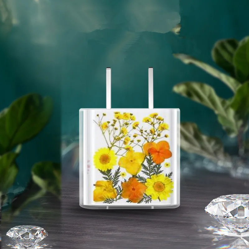 Dried Daisy Flower Usb Data Cable Protector Ins Fast Charging Head ...