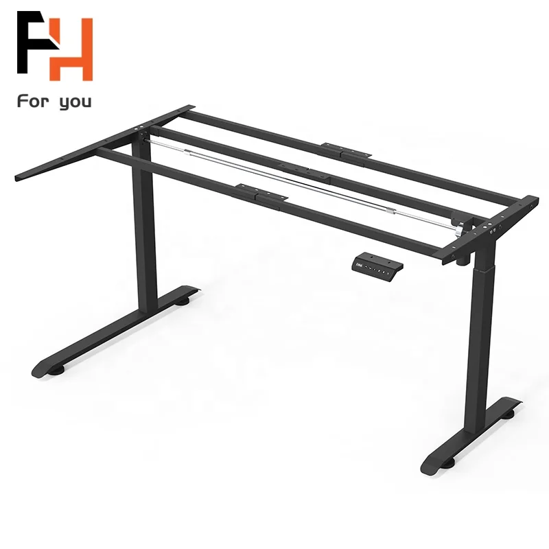 Black steel metal office table frame height adjustable table frame ...