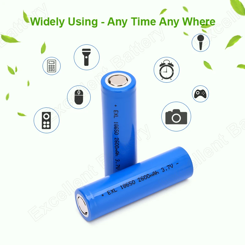 Customized Li-ion 18650 Battery Rechargeable 18650 3000mah 3.7v ...