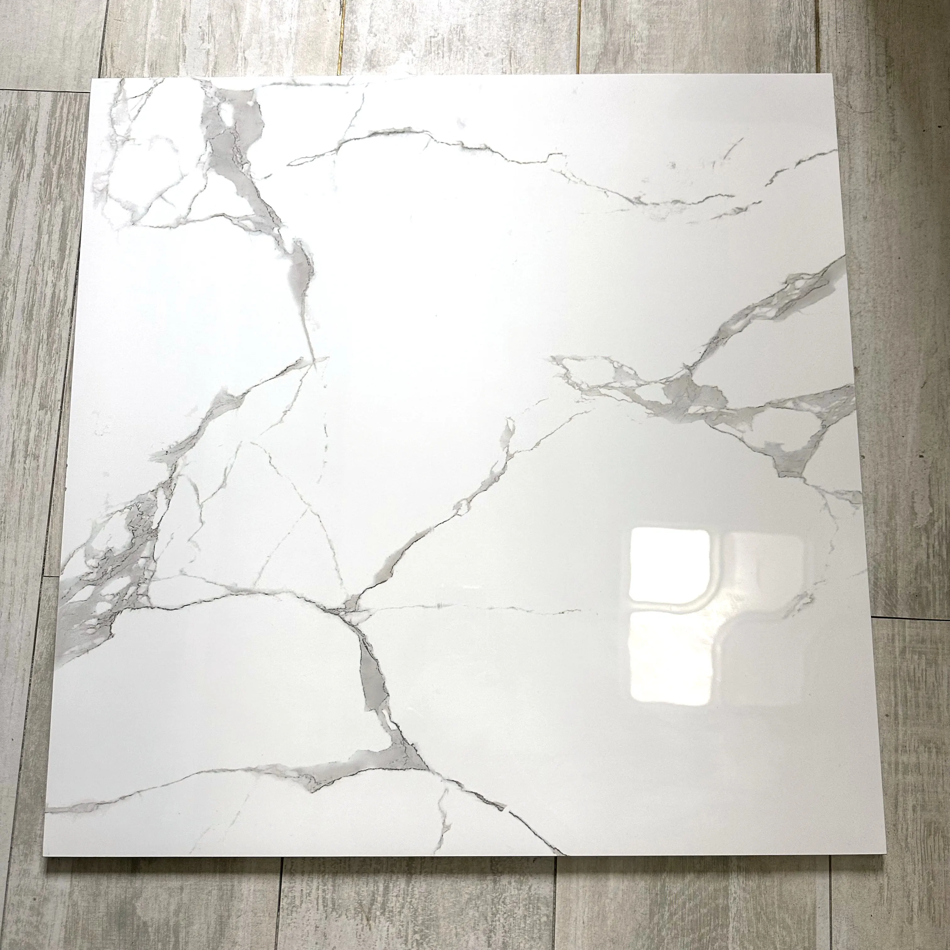 60x60,60x120,80x80cm Carrara White Ceramic Tiles Modern Marble Look ...