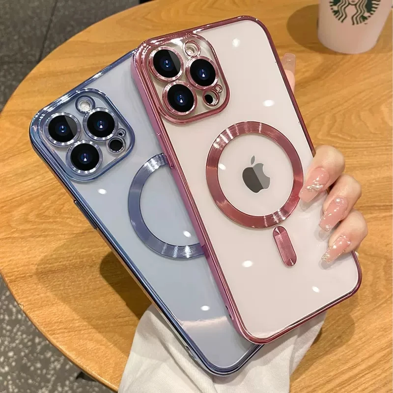 Magnetic Transparent Wireless Charging Case for Iphone