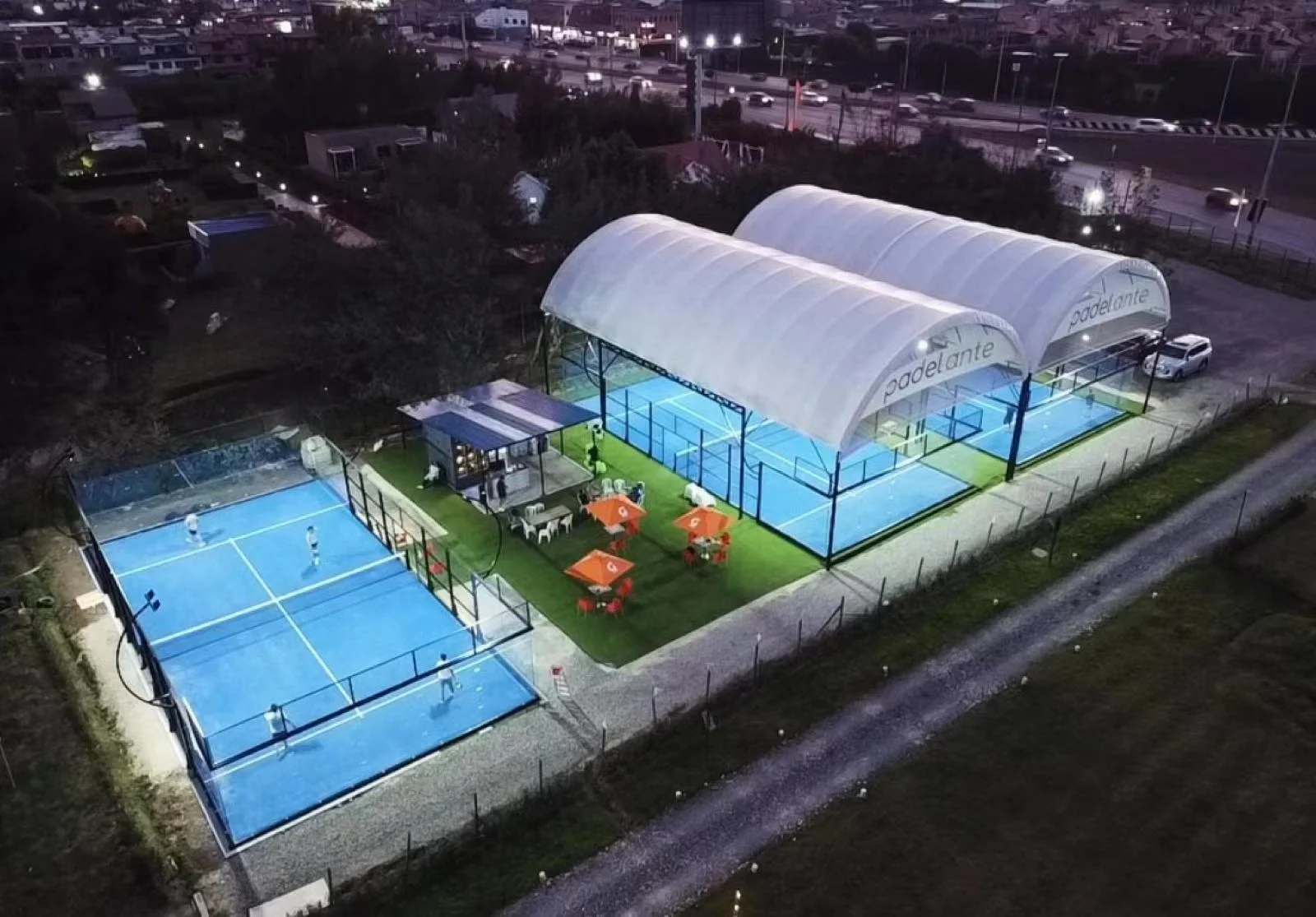Aluminum Structure Padel Court Roof with Customized Shading Flap