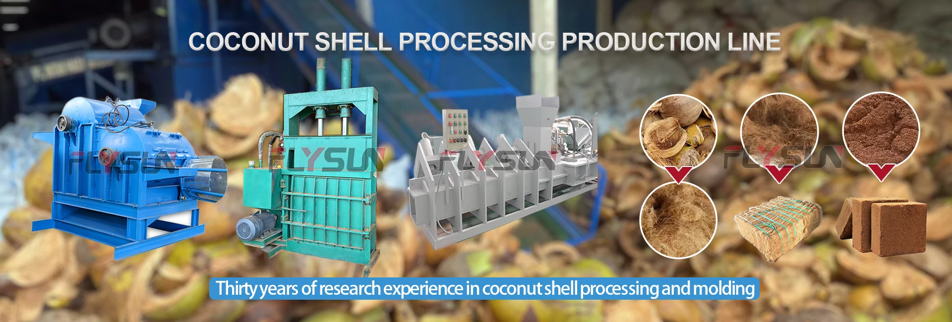 Coconut Fiber Extractor & Coco Peat Making Machine - OEM | Wholesale