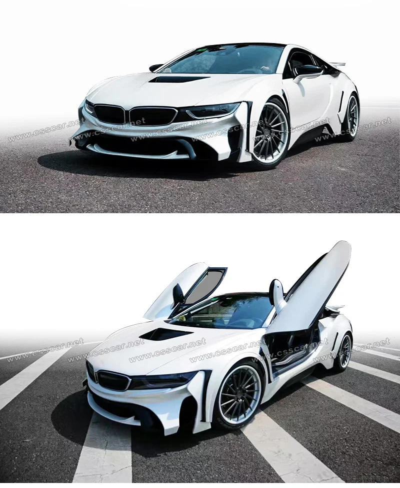 Energy Style Wide Body Kit I8 Bodykit Rear Bumper Diffuser FRP Material