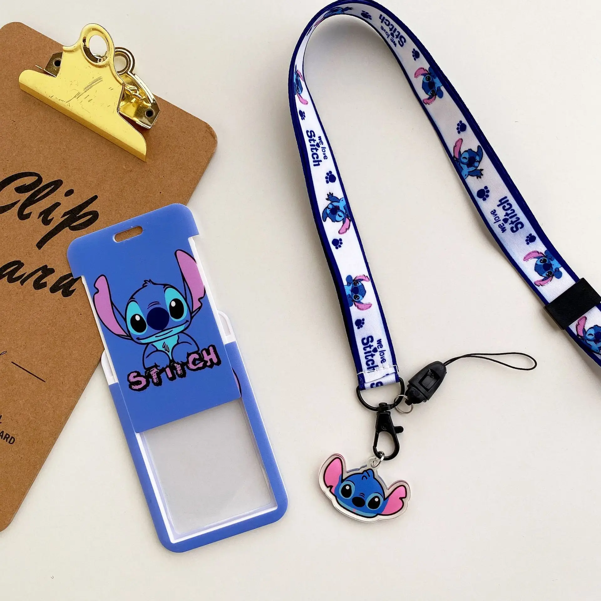 Stitch Student Id Card Holder Lanyard With Id Card Badge Holder Credit ...