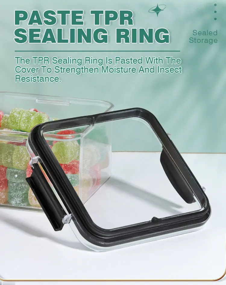 4 Pack Large Plastic Sealed Cans - Perfect for Food Storage