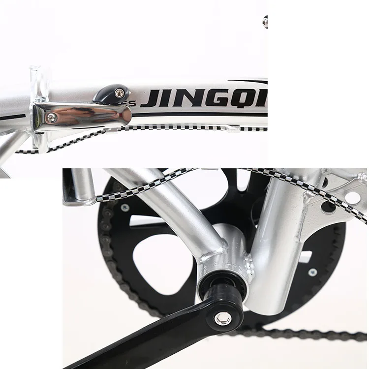 16 Inch Wheel Single Speed Folding Bike Frame - Steel Fork