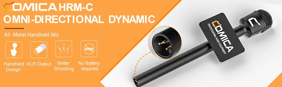 Comica XLR Dynamic Microphone, HRM-C Omnidirectional Handheld Interview ...