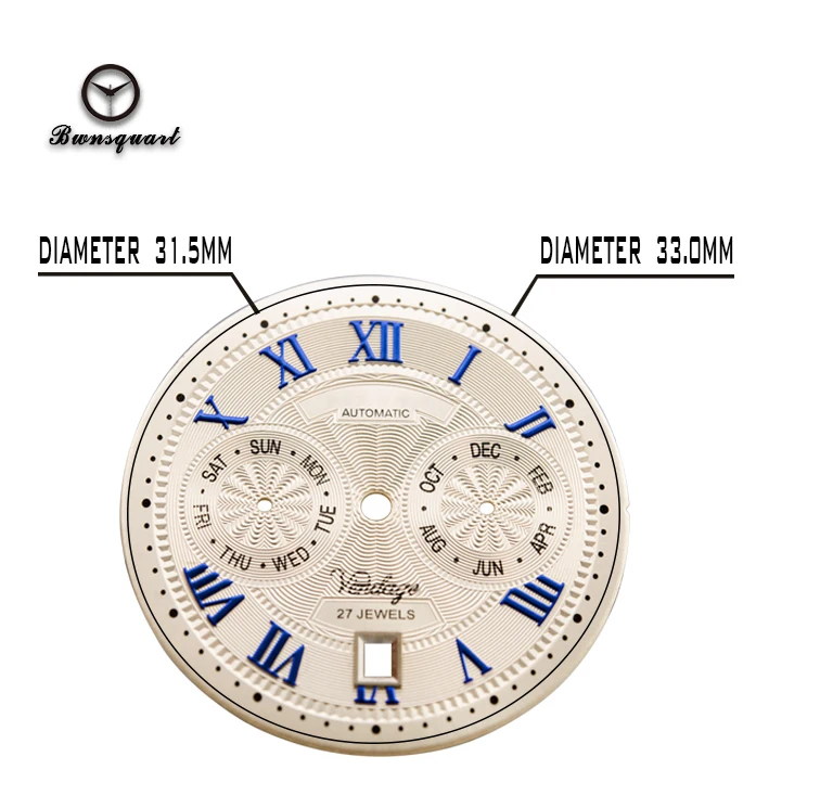 High-end Watch Parts - Elegant Dial with Calendar Window
