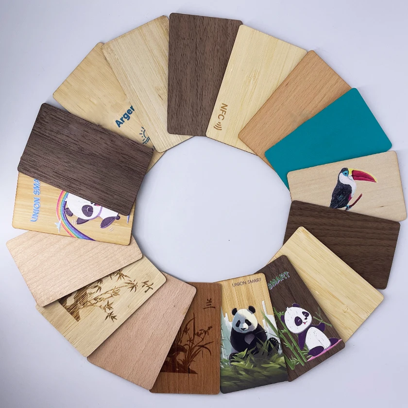 Sustainable Eco-friendly Wooden Card Nfc Contactless Smart Card Nxp ...