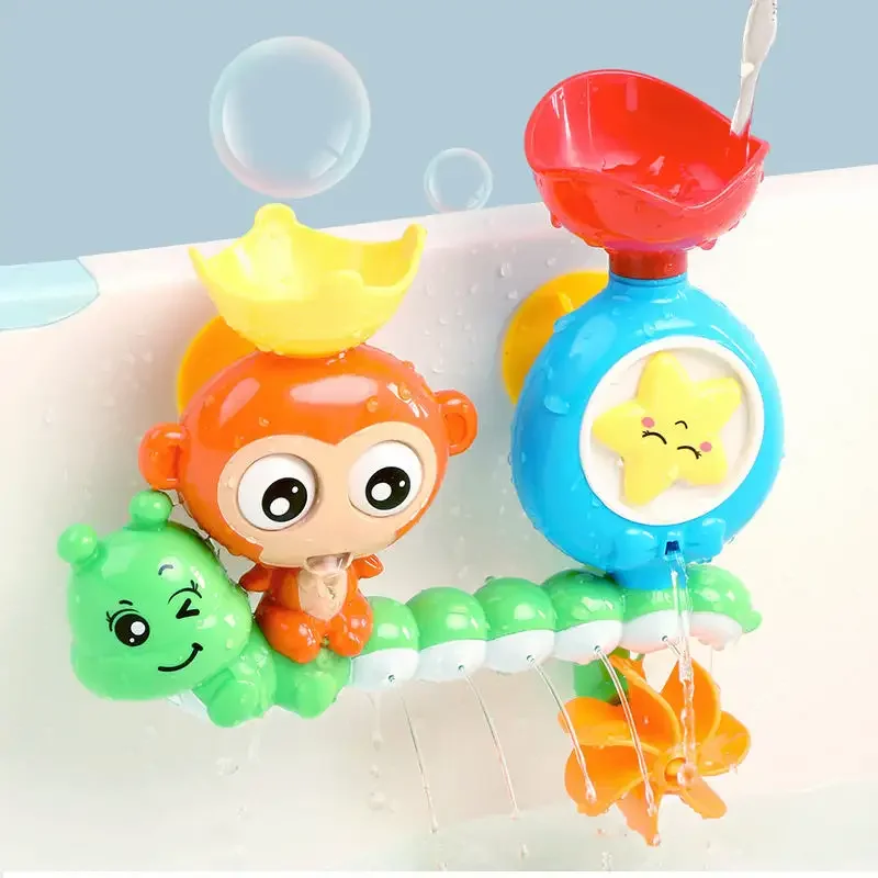 Preschool New Born Baby Bathtub Water Toys Lovely Monkey Infant Toy ...