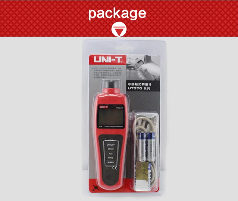 Uni-t Ut371 Ut372 Non Contact Optical Digital Tacho Meter Tachometer 10 To 99999 Rpm - Buy ...