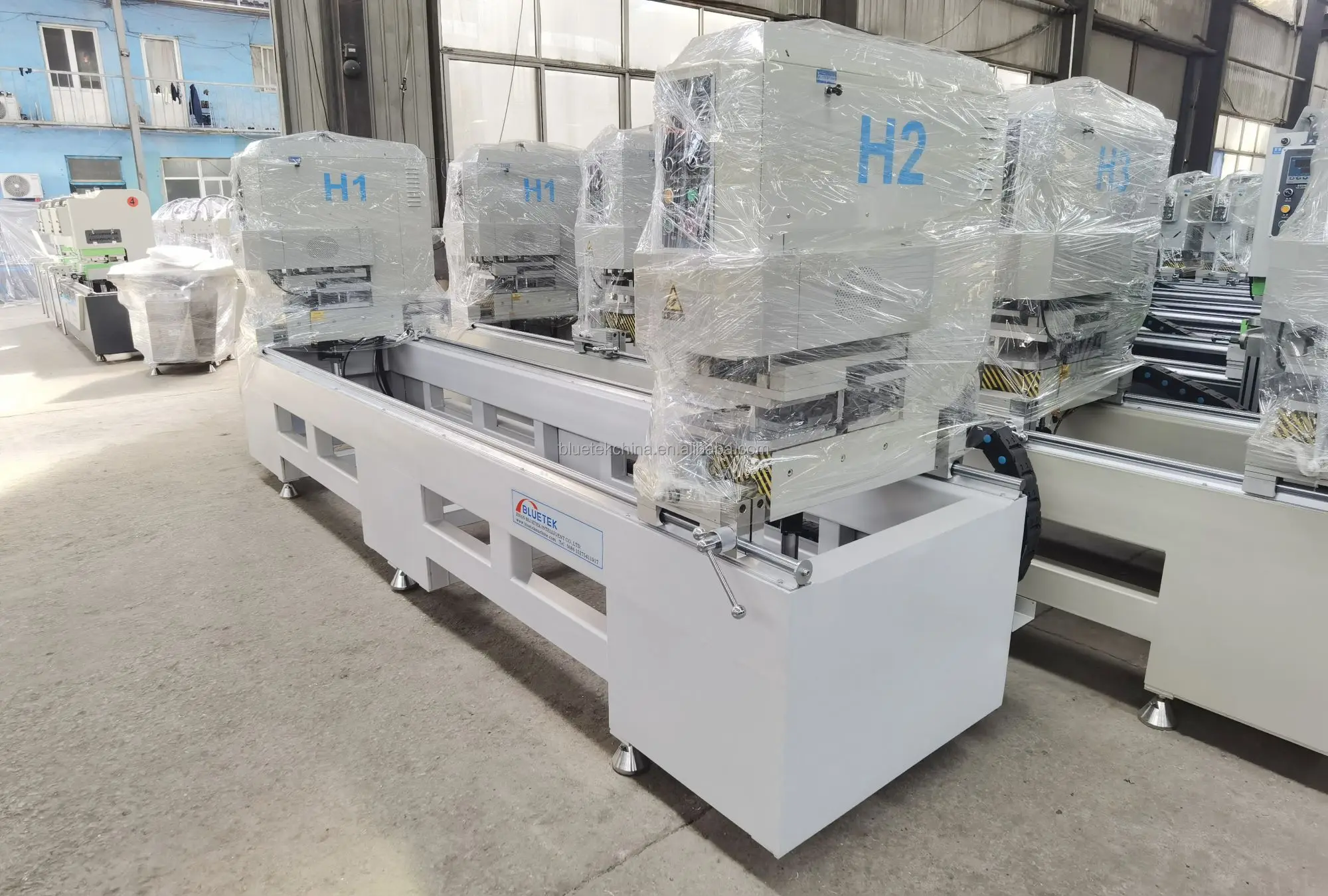 BLUETEK Double Head PLC UPVC/PVC Seamless Welding Window Frame Weld ...