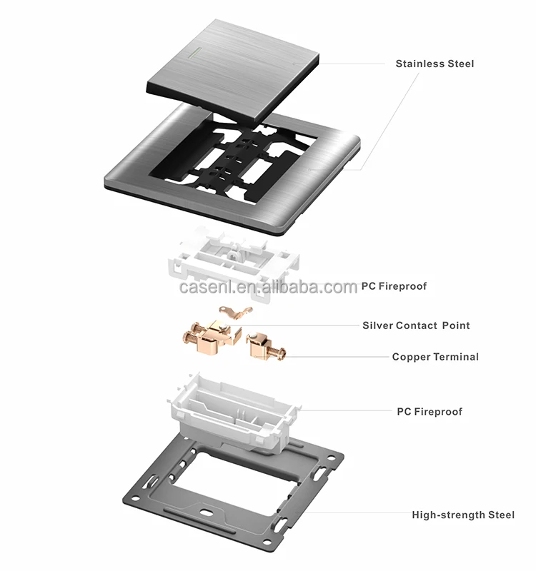 13A Two and Three Pin Light Switch Socket Wall Switch Universal Socket ...