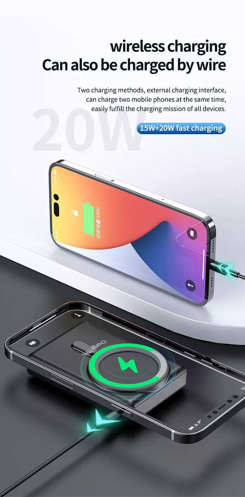 Transparent Magnetic Wireless Powerbank 10000mah 15w Fast Wireless ...