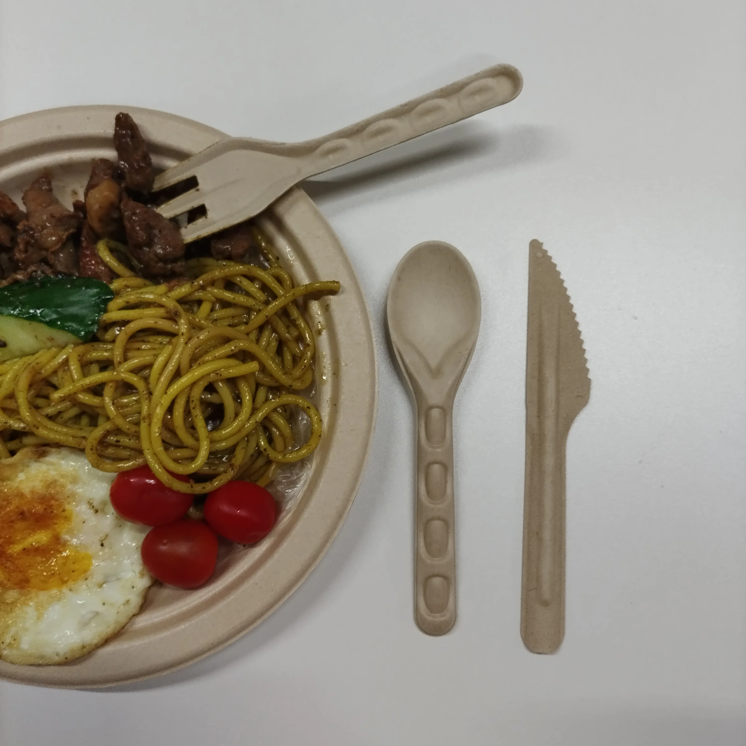 Eco-friendly Biodegradable Compostable Sugarcane Cutlery Disposable ...