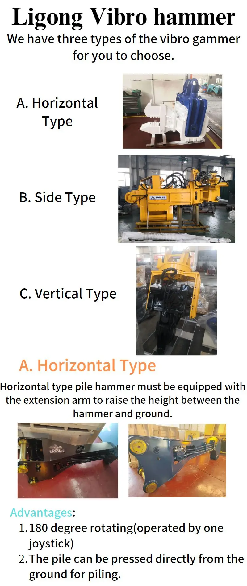 Factory Price Easy Operation Horizontal Hydraulic Pile Hammer Driver ...