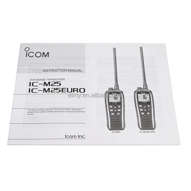 ICOM IC-M25 VHF Marine Handheld Radio Two Way Walkie Talkie for ...
