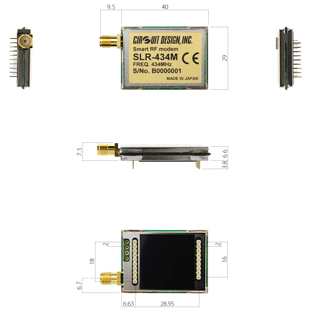 Slr-434m Iot Rf Module For 433mhz Ism Band For Led Sign - Buy Iot Rf ...