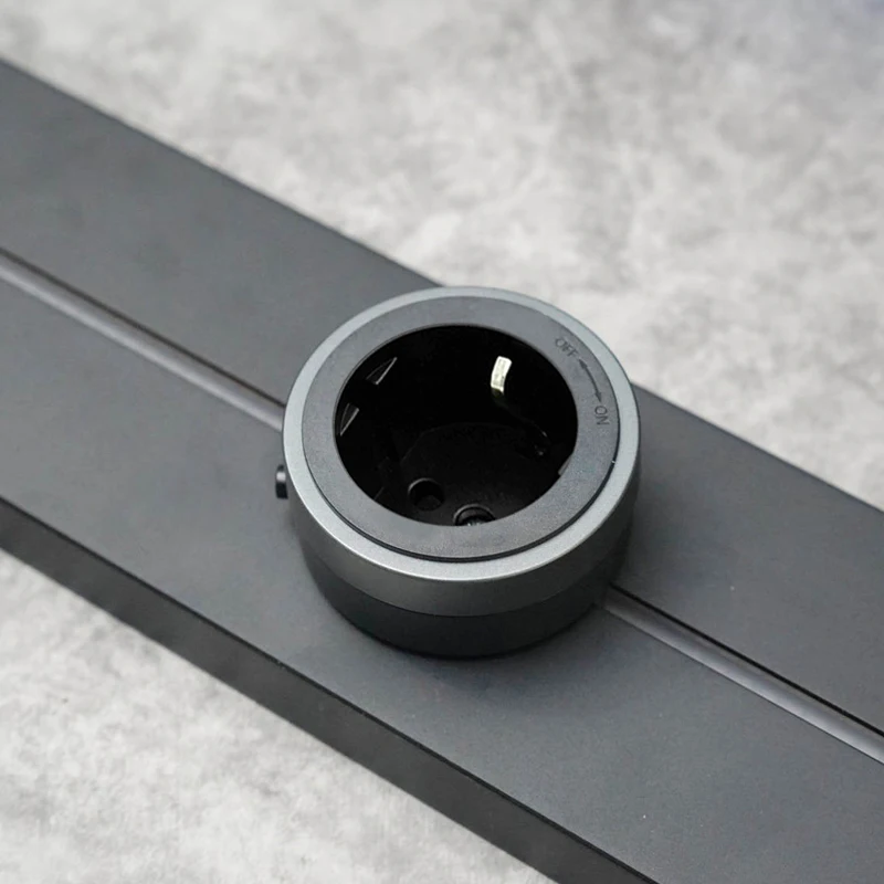 Aluminum Wall Track Socket - Movable Modular Power Rail