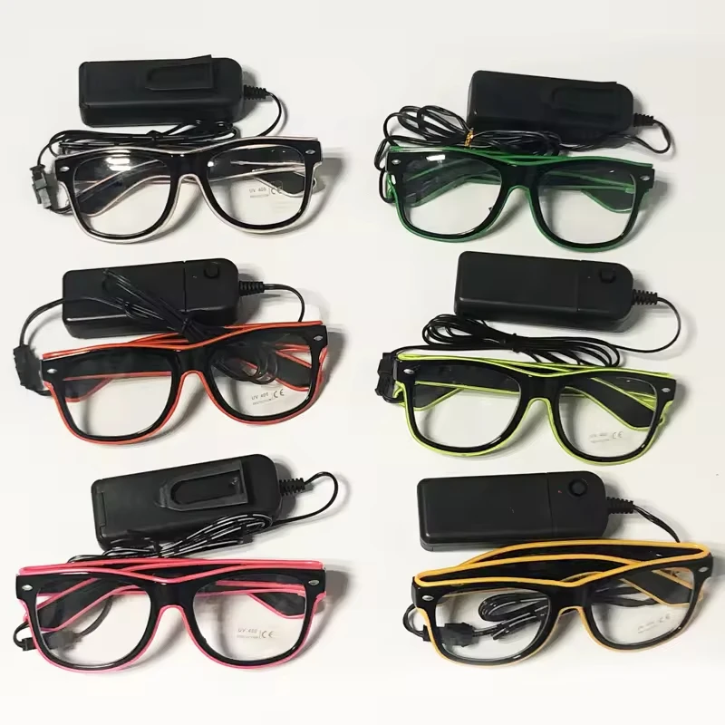 Wireless Light Up Glasses 3 Modes Led Luminous Glasses Glow In The Dark ...
