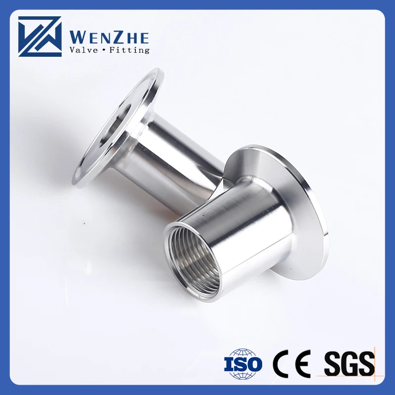 304 316l Stainless Steel Sanitary Tri Clamp Female Thread Pipe Fitting ...