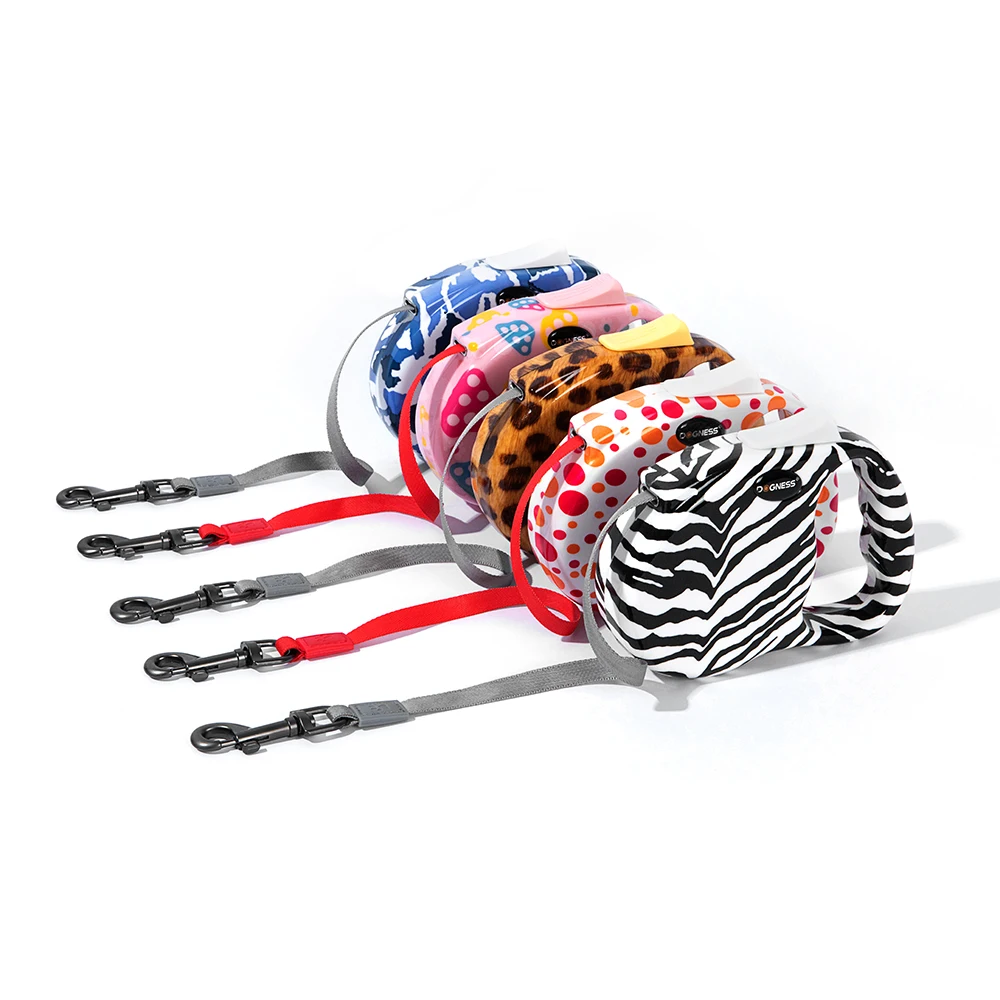 Custom Print Logo Dogness Portable Retractable Pet Leash Retractable ...