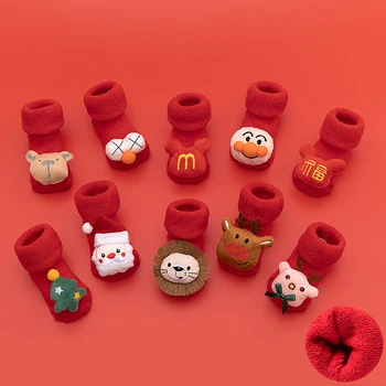 Newborn Baby Socks Autumn And Winter Thick Warm Christmas Stocking ...