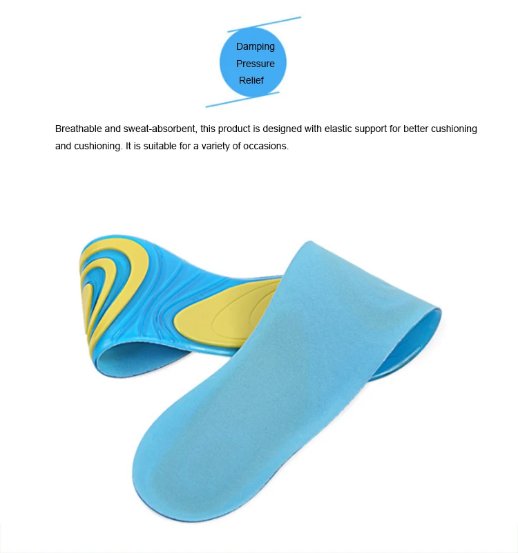 Melenlt Custom Active Anti-Shock TPE Sport Running Gel Insole