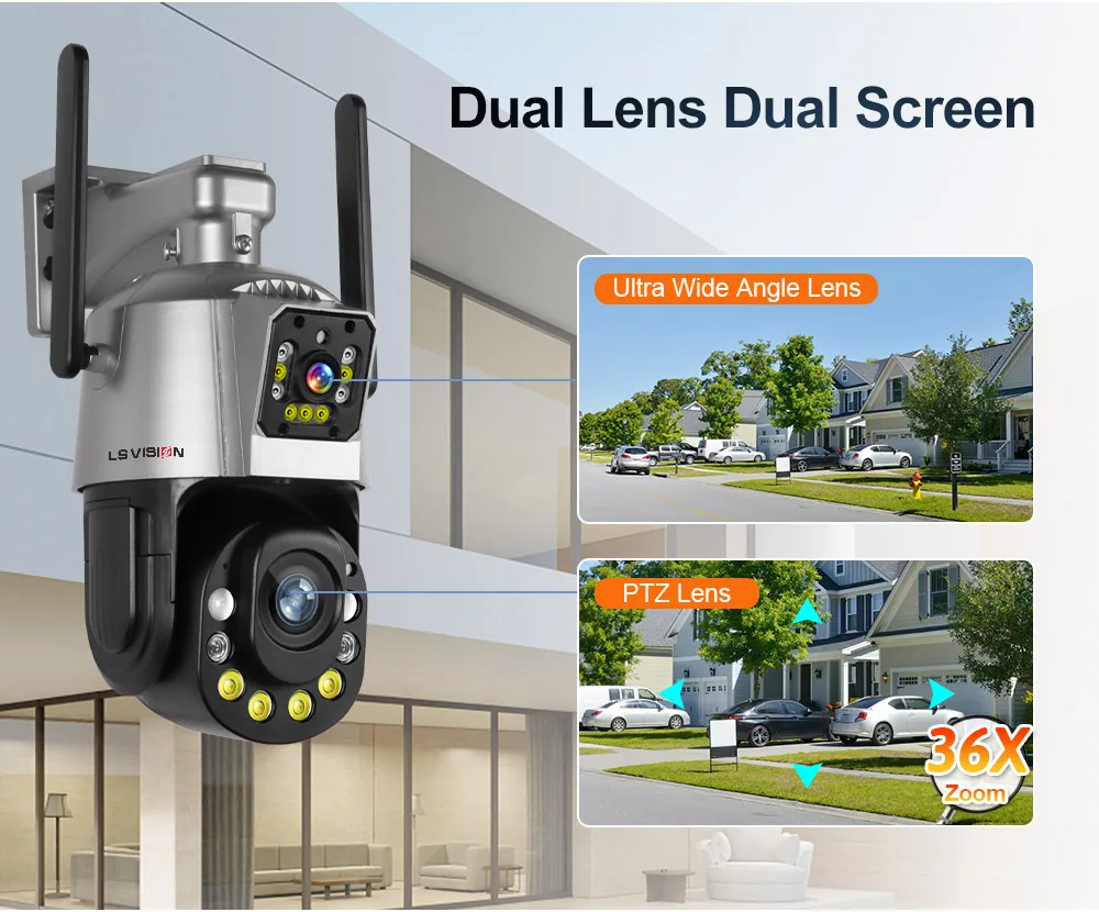 Ls Vision 2024 Icsee 6mp Dual Lens Outdoor With 36x Zoom Wifi Ptz ...