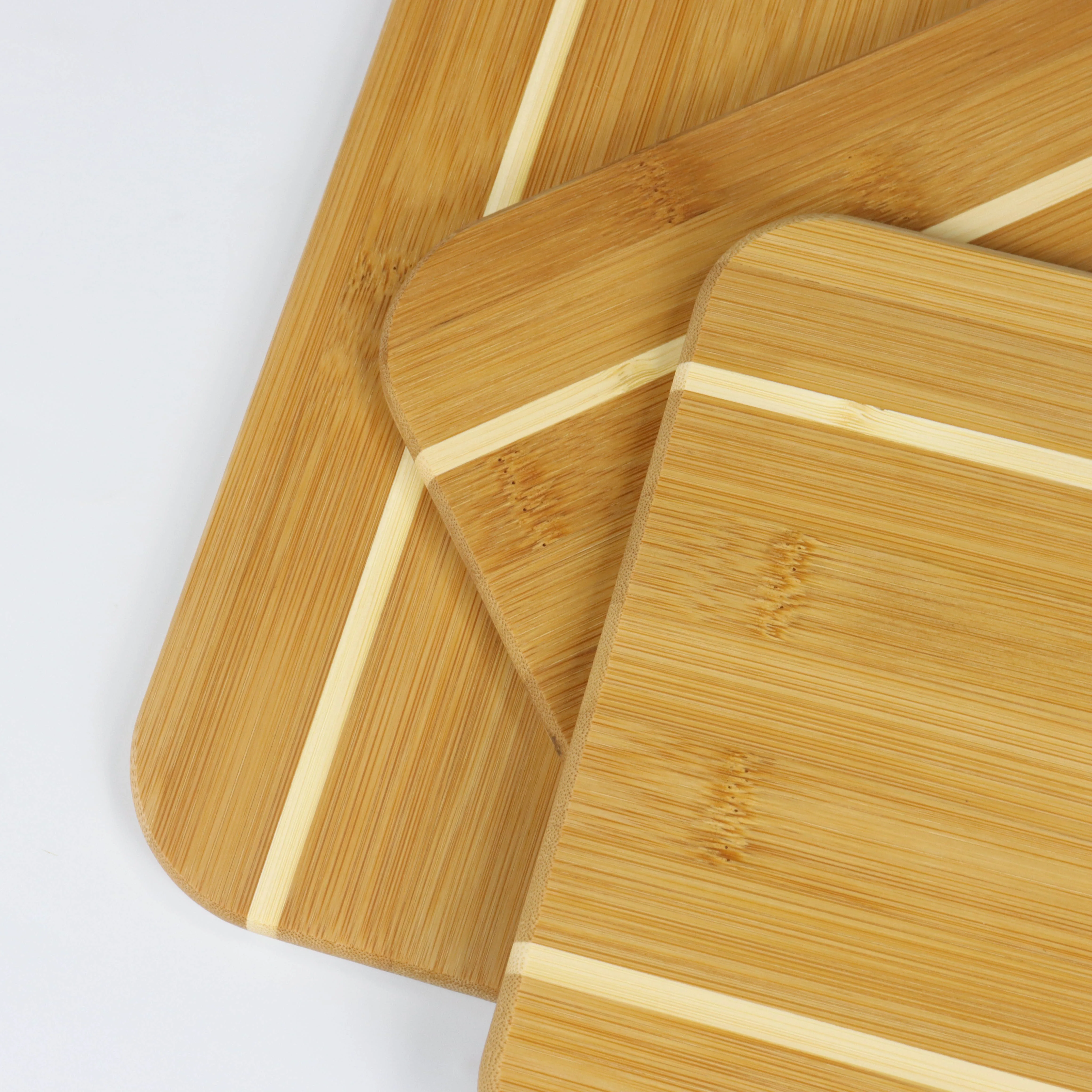 Custom Eco Friendly Two Tone Bamboo Cutting Board Chopping Board Set ...