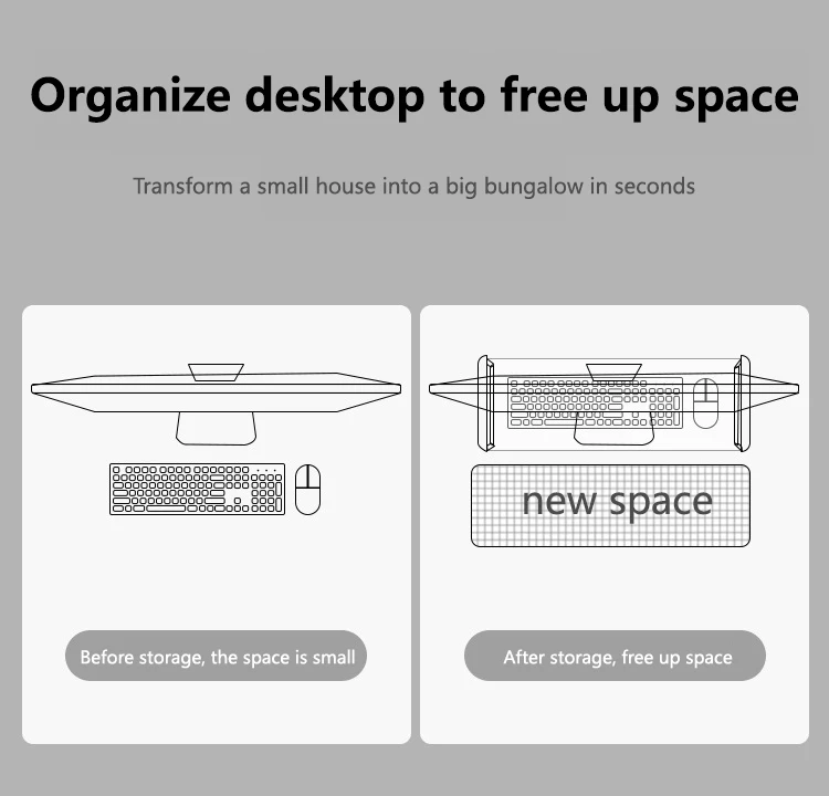Computer Monitor Elevated Desktop Screen Desktop Storage Base Metal ...