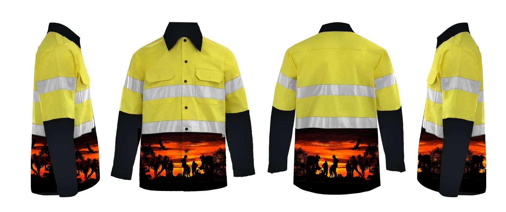 Men's Reflective Safety Workwear - High Visibility Shirts