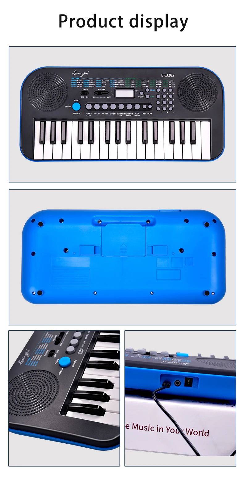 32 Mini Size Keys educational Electric music Keyboard with LCD Display ...