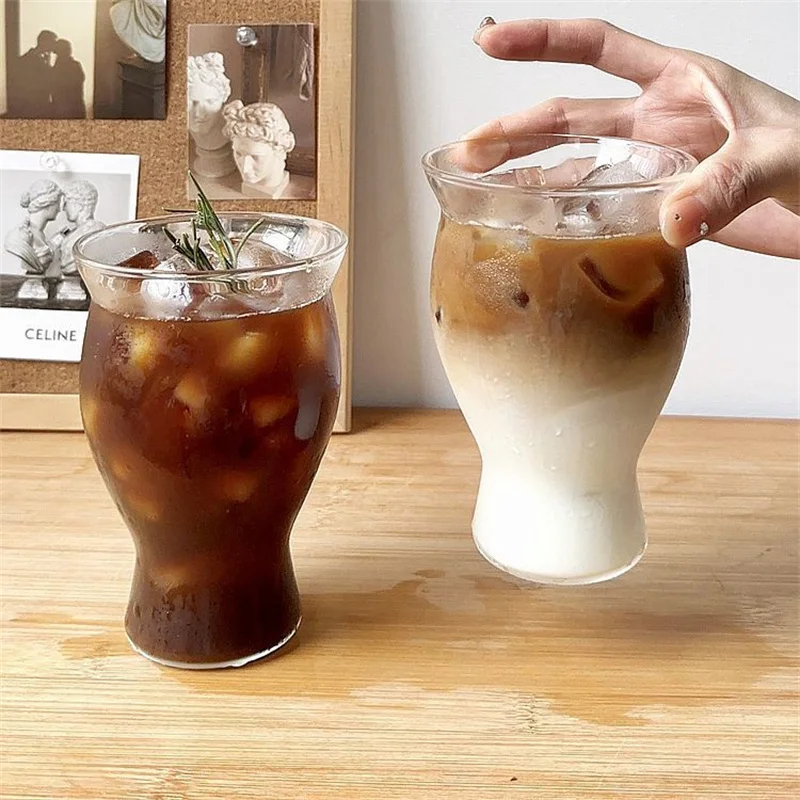 Cold drink cups vintage glass American coffee cups, large capacity ...