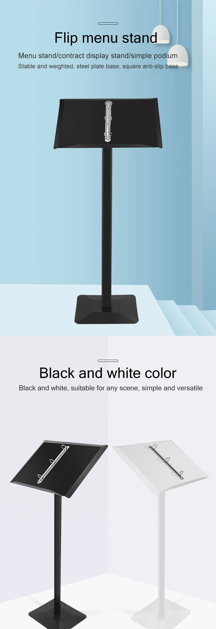 Restaurant Menu Display Stands A4 Brochure Advertising Sign Stand Door ...