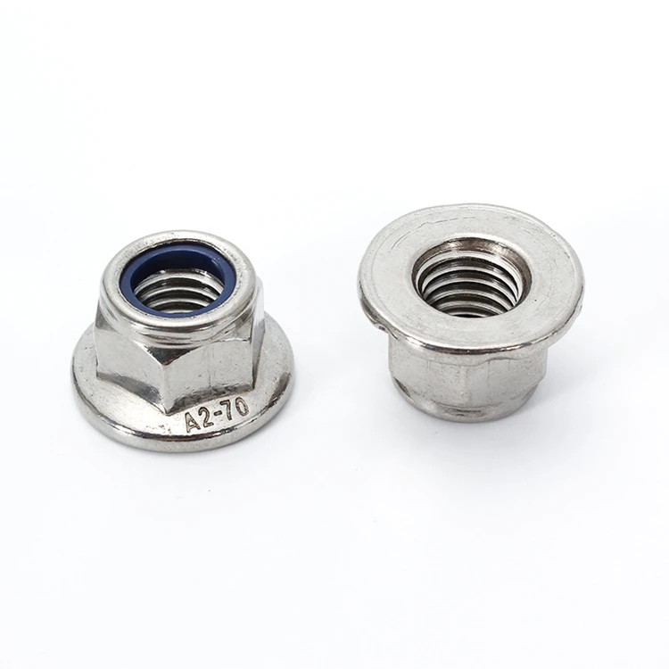 M3 M4 M5 M6 M8 M10 M12 M14 M16 DIN6926 Stainless Steel 304 Nylock Nut Flange Nylon Insert ...